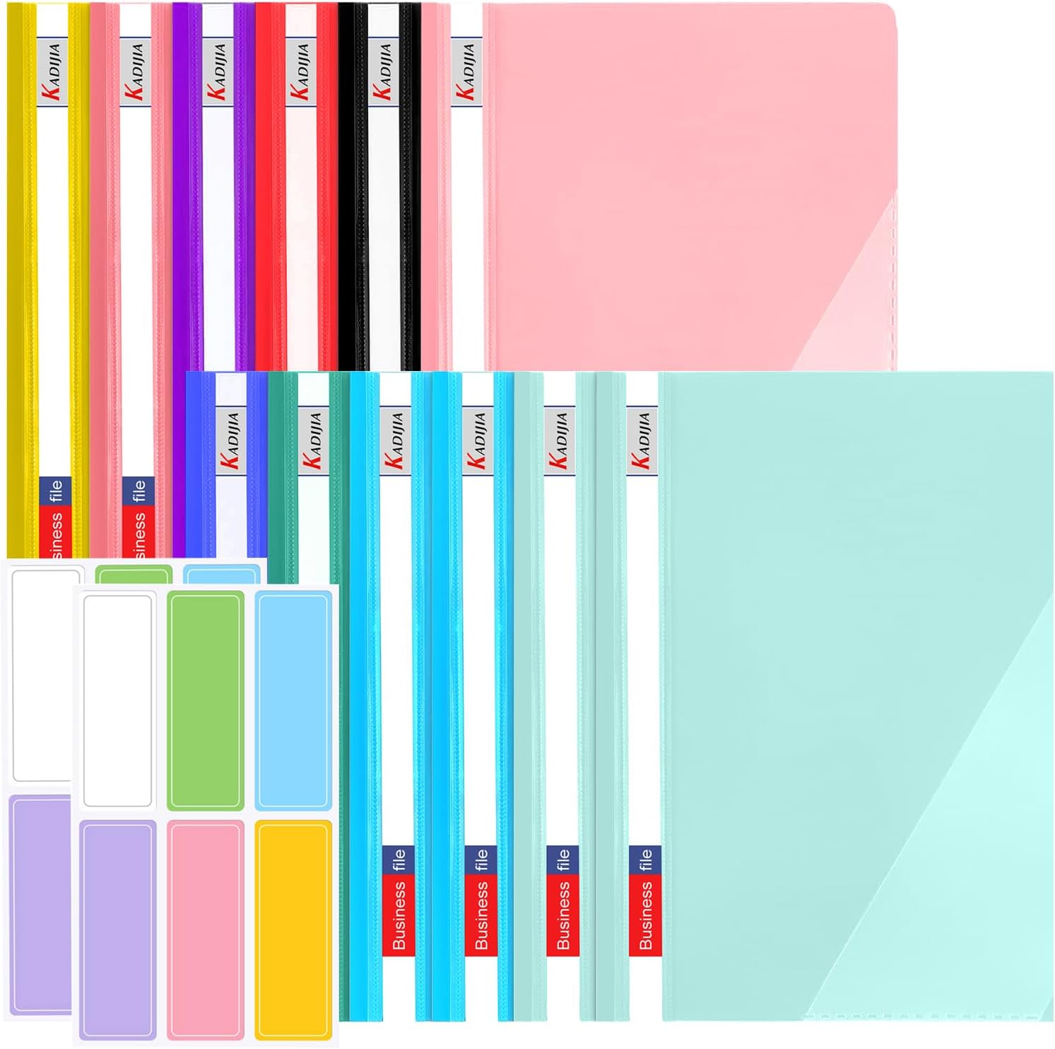 12 Pack A4 Project Folders, Plastic Wallets Presentation Project ...