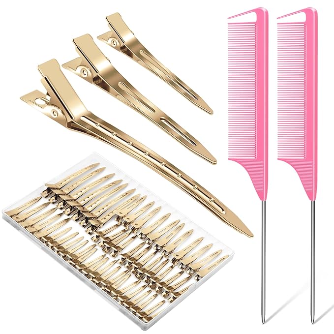 Amazon.com : 70Pcs Metal Hair Roller Clips, MORGLES 3 Sizes Duck Billed ...