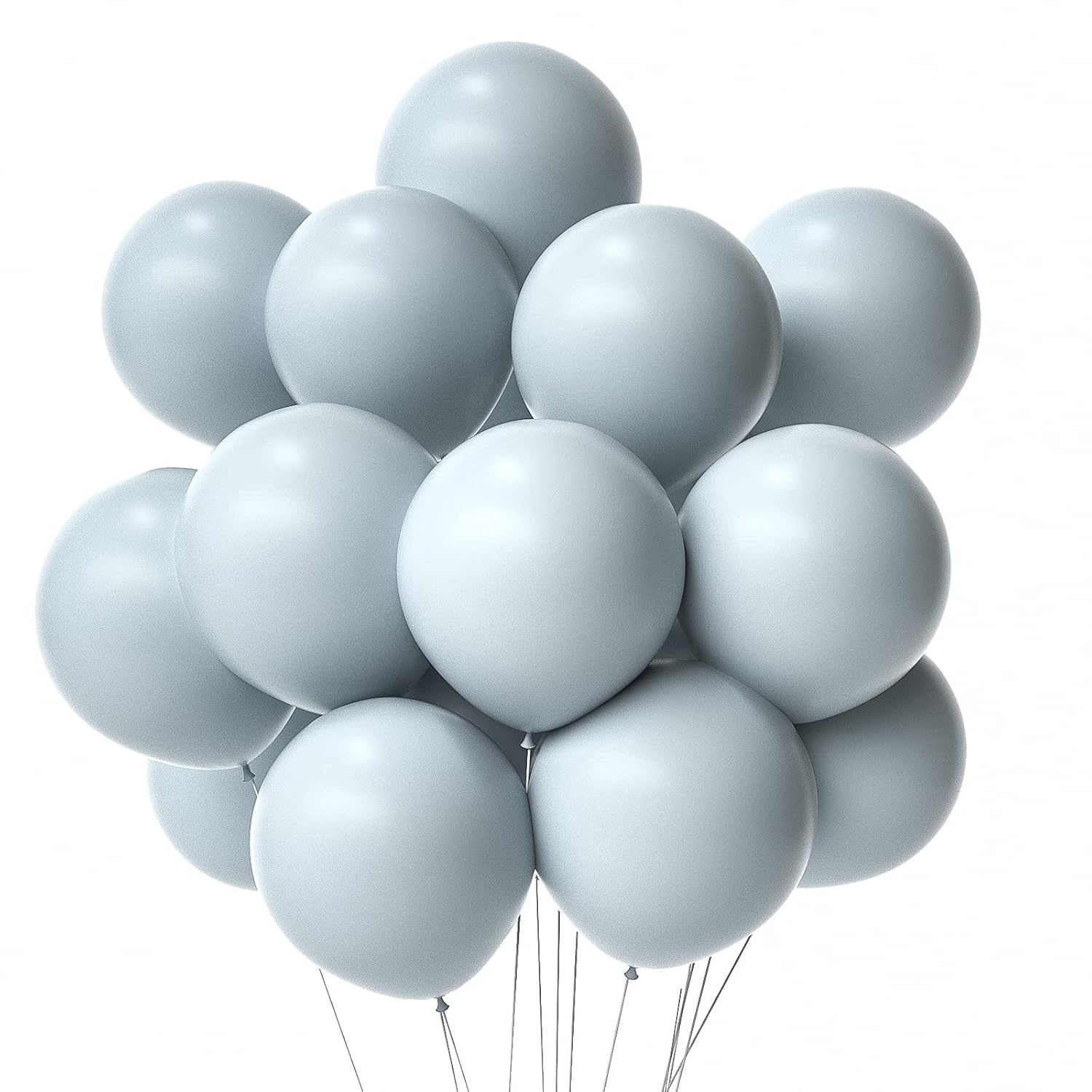 Janinus Pastel Gray Balloons Purple Party Balloons 12 Inches 50 PCS ...