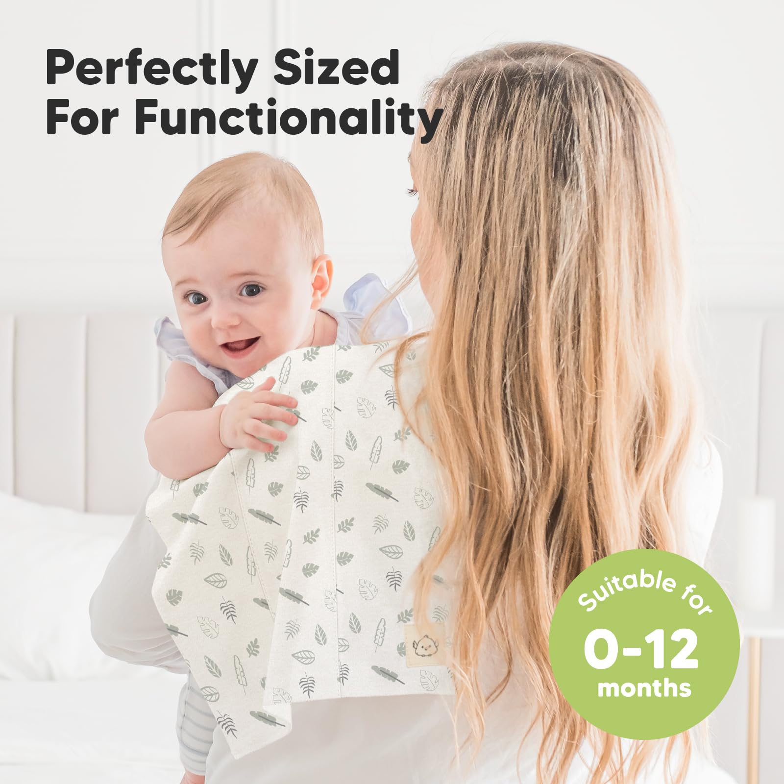 Snapklik.com : Organic Burp Cloths Baby Boy, Girl - 6-Pack Large Cotton ...