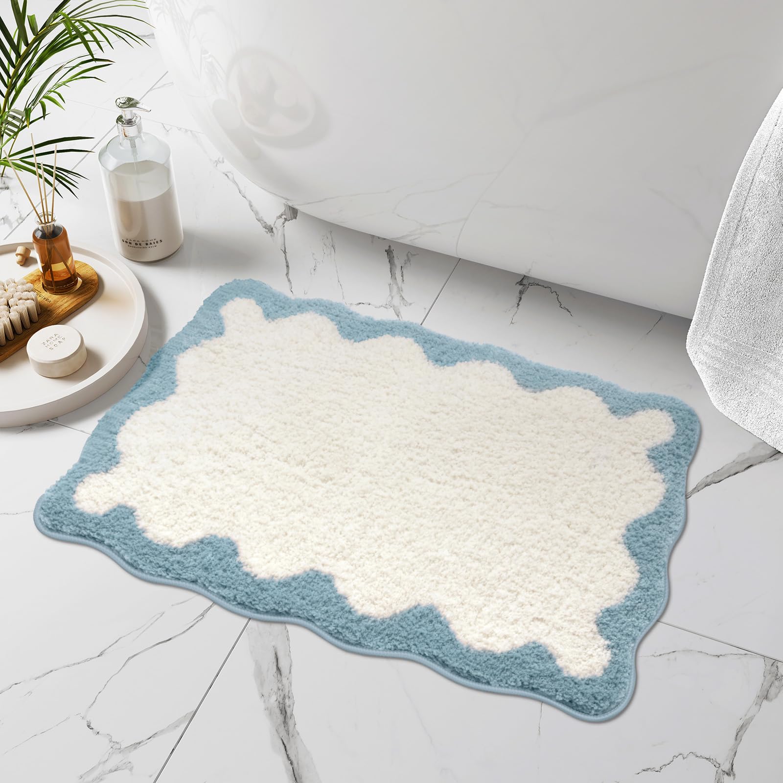 Amazon.com: Uphome Bath Mats for Bathroom Non Slip, Fluffy Absorbent ...