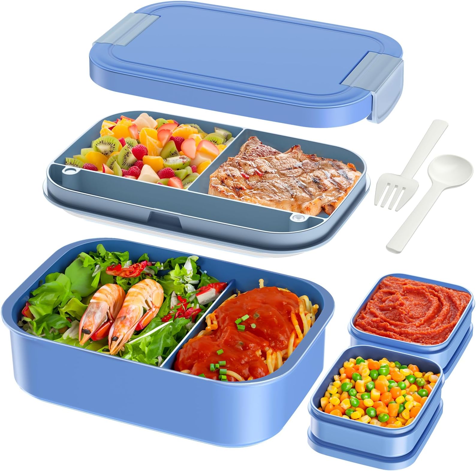 Amazon.com: Adult Lunch Bento Box - 66oz / 1960ml Bento Box for Adult ...