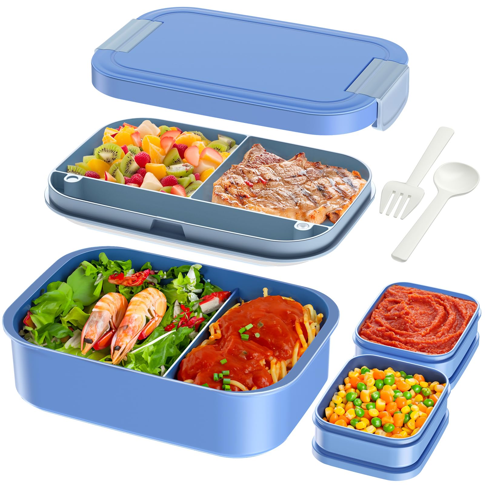Amazon.com: Adult Lunch Bento Box - 66oz / 1960ml Bento Box for Adult ...