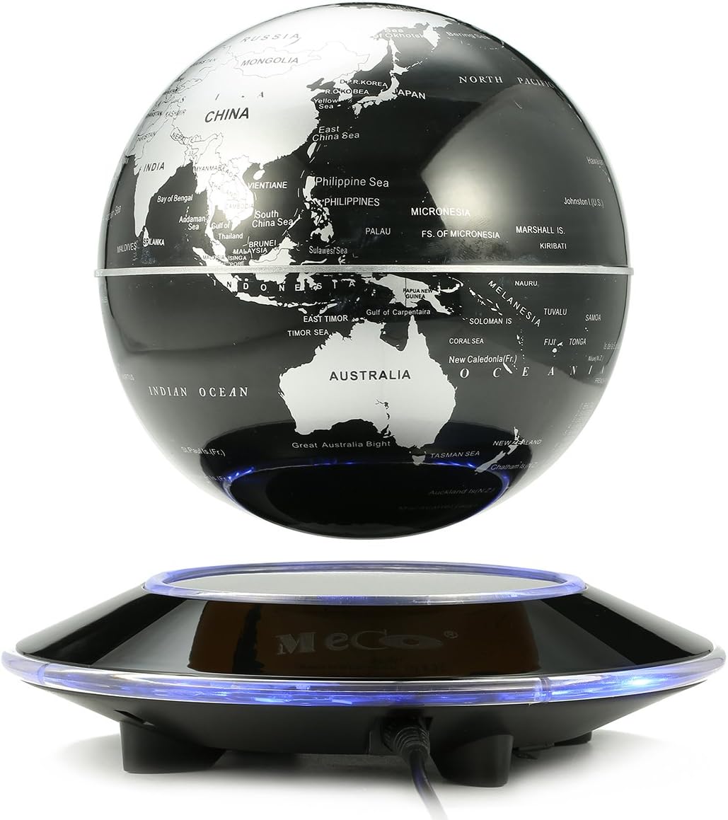 Amazon.com: MECO 6'' Magnetic Levitation Floating Globe Rotating World ...