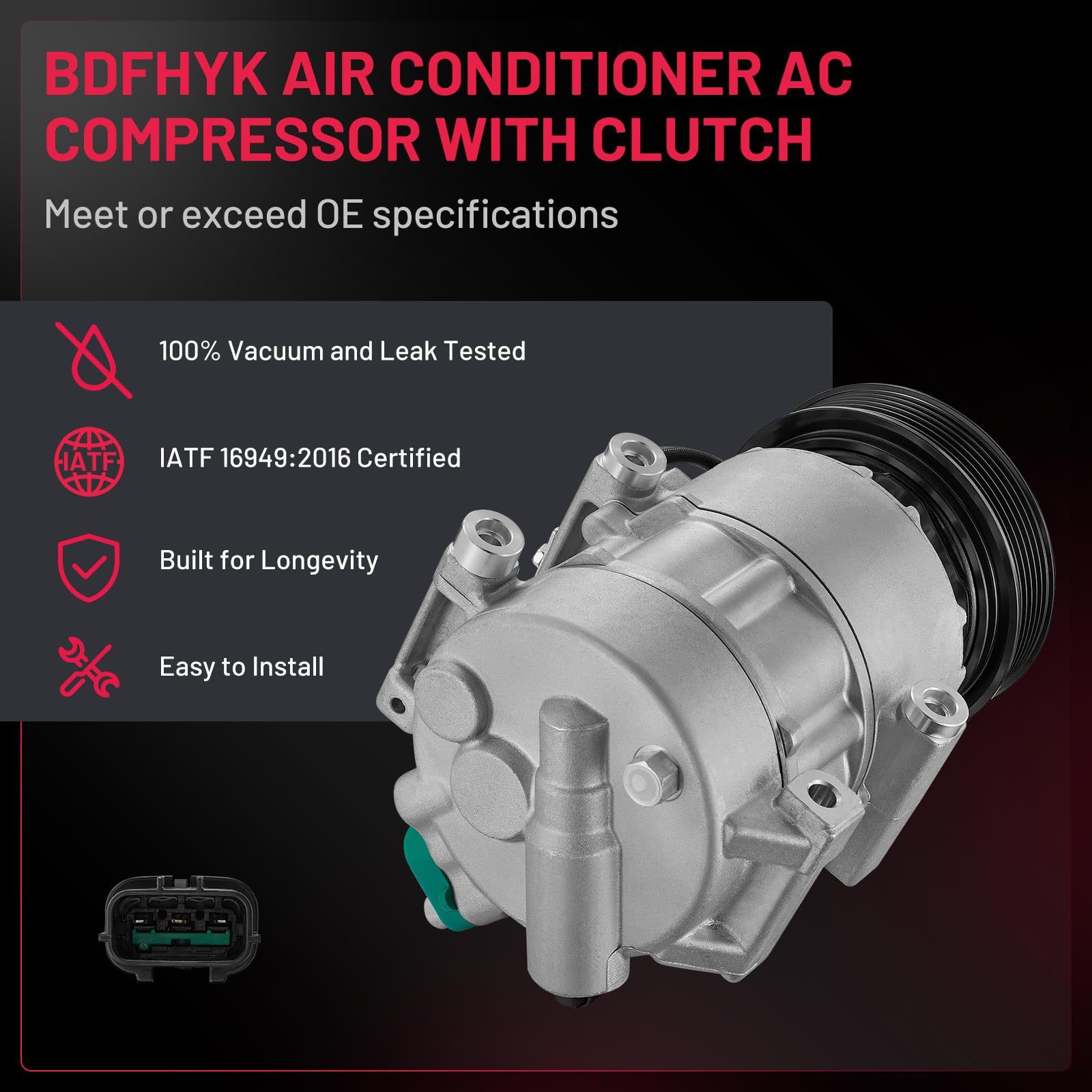 Low Noise Air Compressor Aazon.co: AC Copressor With A/C Clutch Fits ...