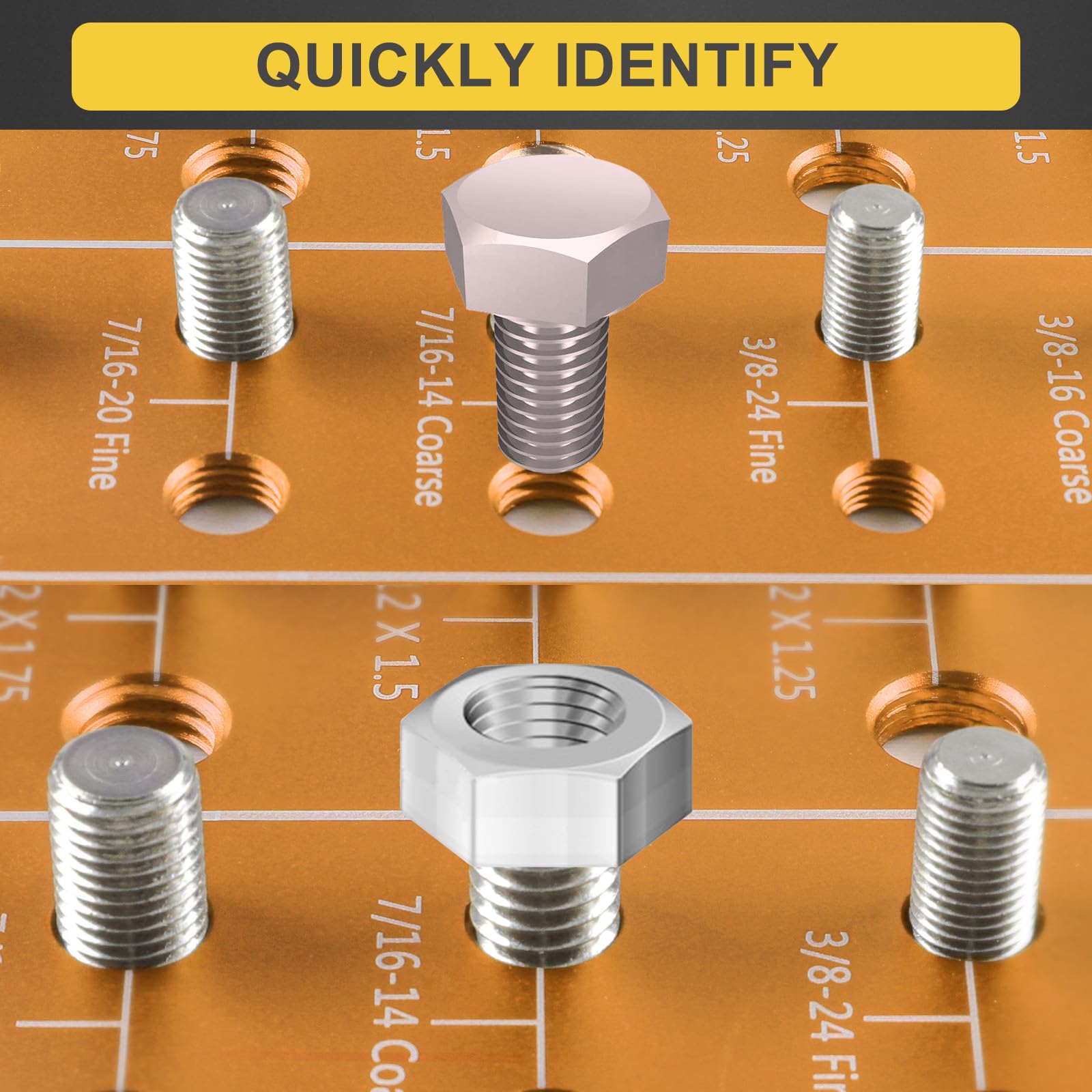 Snapklik.com : 28 Nut And Bolt Thread Checker:Bolt And Nut Identifier ...