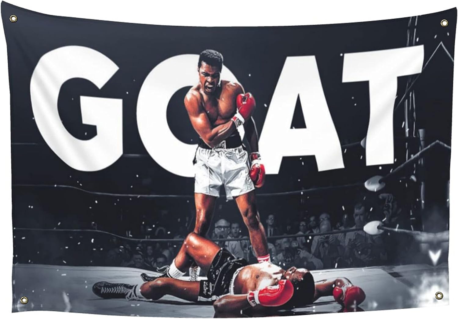 Amazon.com: Motivational Boxing Flag Banner 3x5 Ft With Four Brass ...