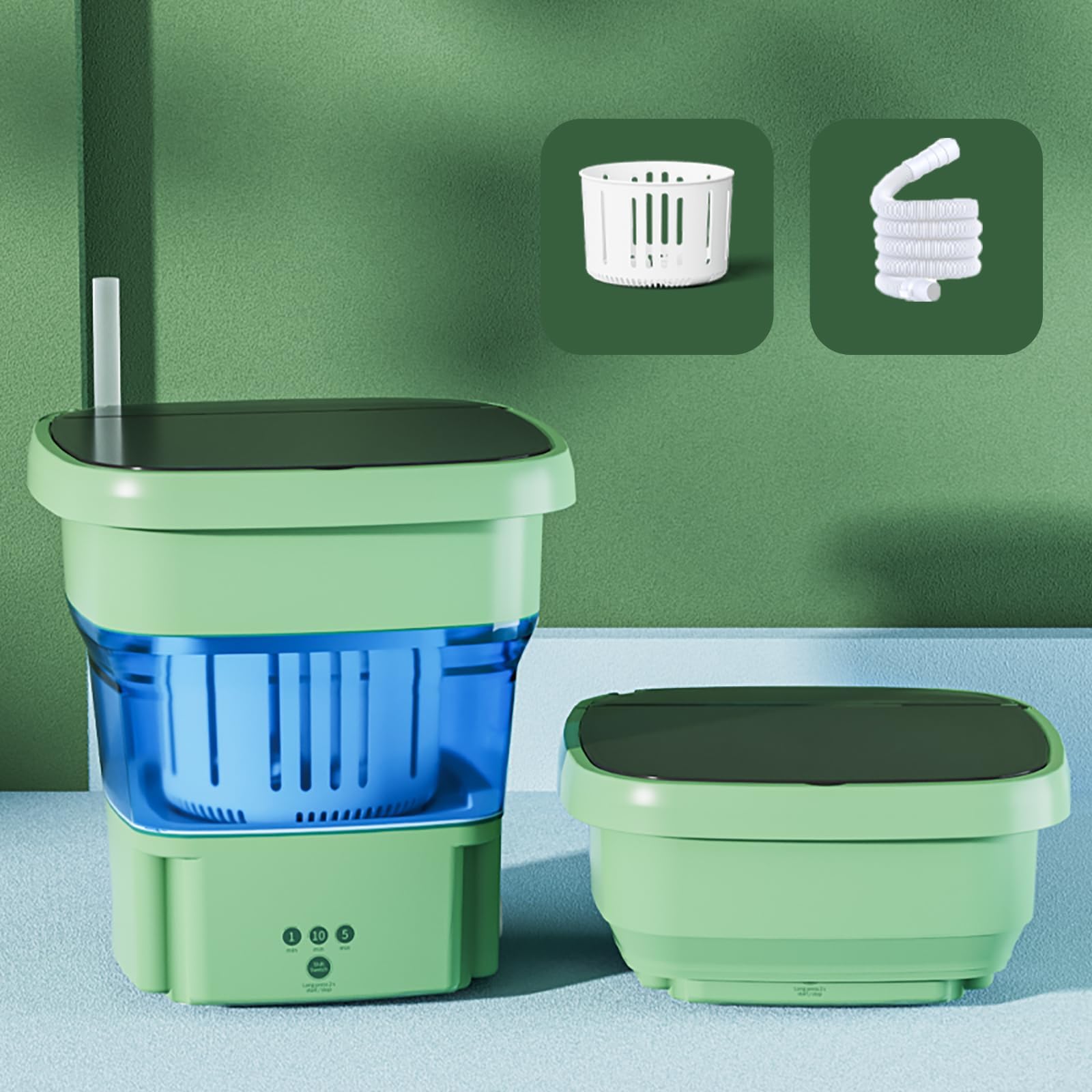 Amazon.com: AMZTEMU 15L Portable washer machine, Mini washing machine ...