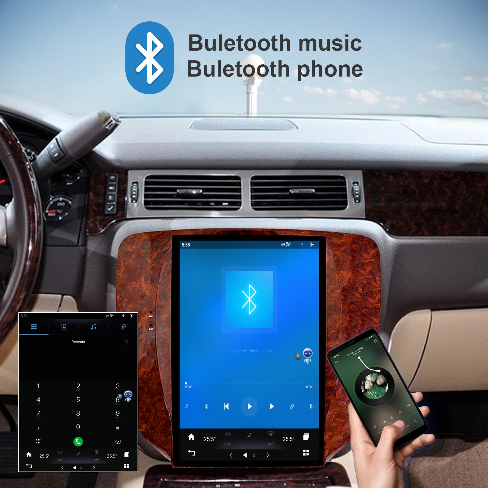 Car Stereo for GMC Yukon/Chevrolet Tahoe/Chevrolet Suburban 2007-2015 ...