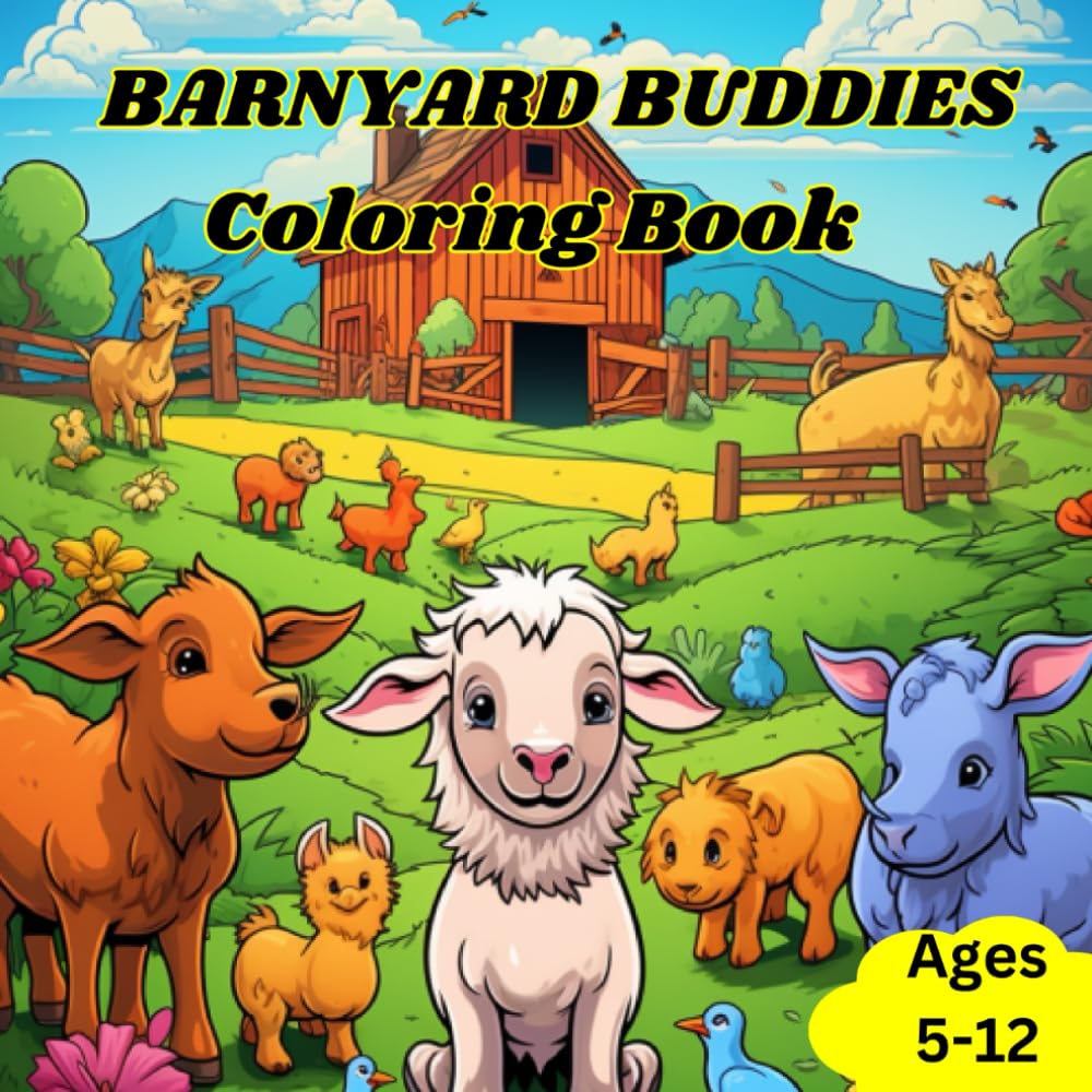 Barnyard Buddies Coloring Book: Rose, Amanda: 9798862636437: Amazon.com ...