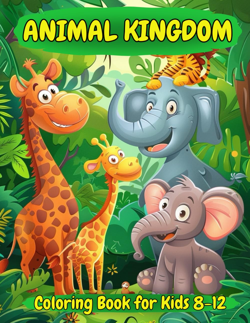 Animal Kingdom Coloring Book for Kids 8-12: Amazing Adventure with Fun ...