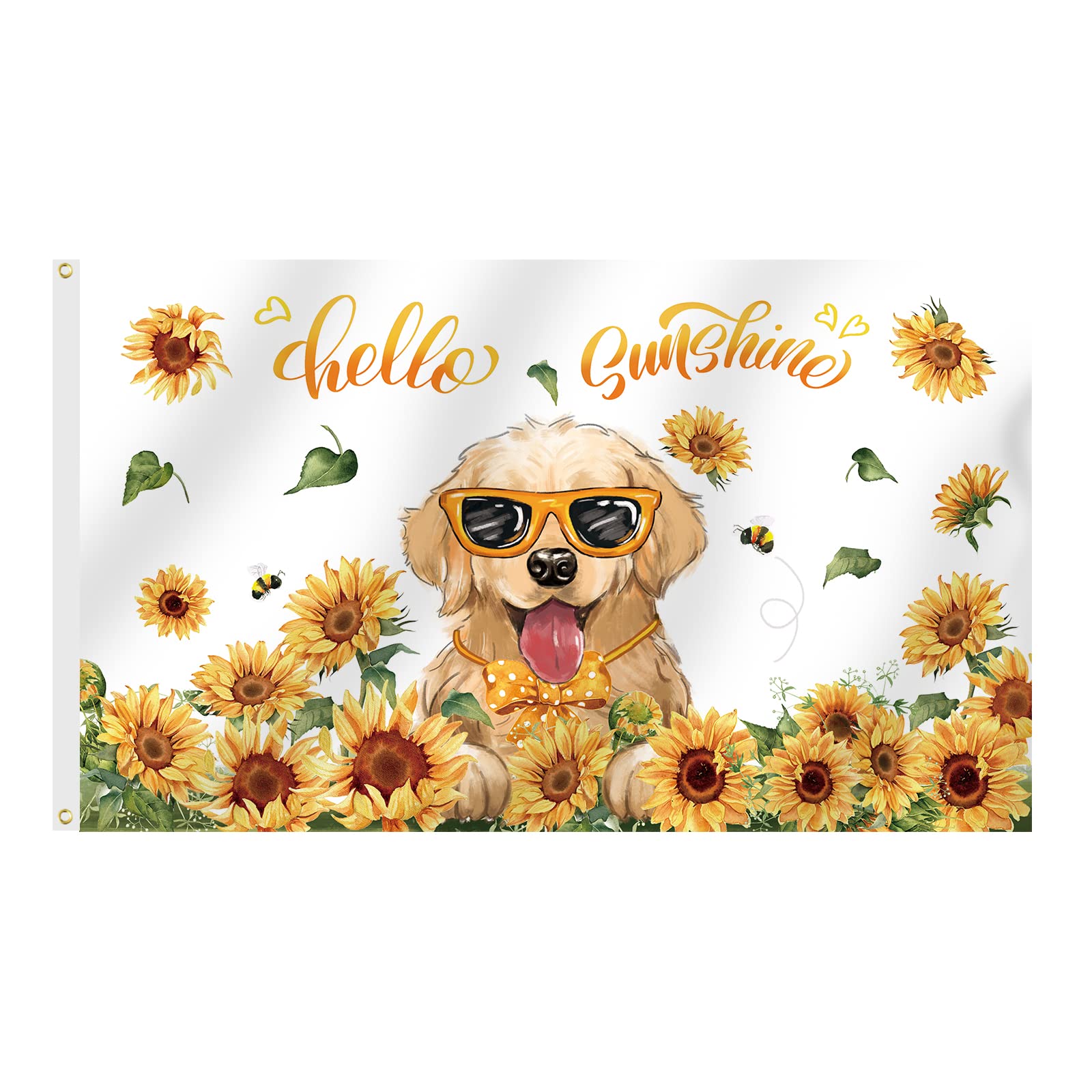 Amazon.com : SENSEVEN Hello Sunshine Sunflower Flag 3x5 Ft, Spring ...