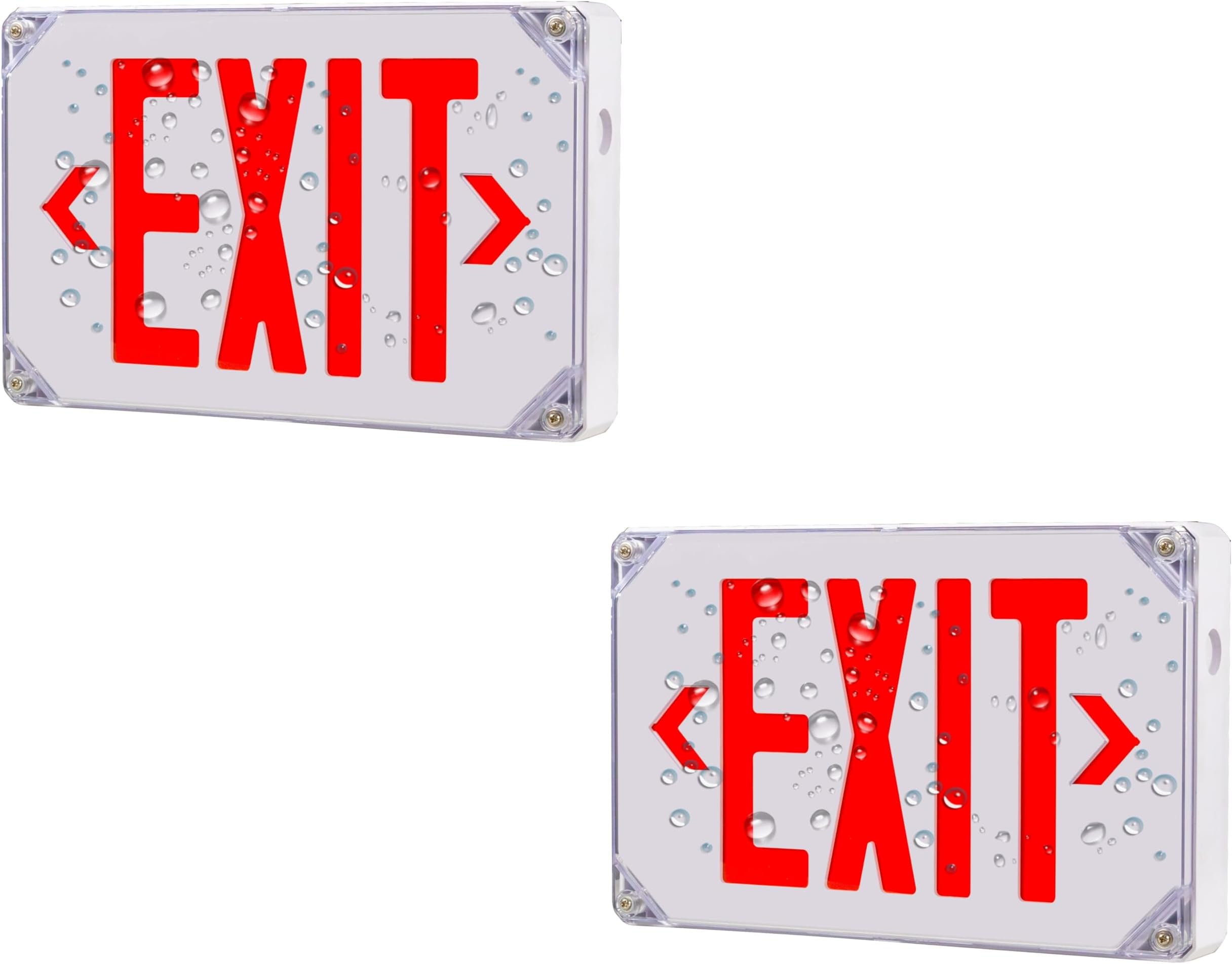Ciata 2 Pack Red LED Emergency Exit Sign for Fire Escapes, Doors, and Hallways, Indoor and ...