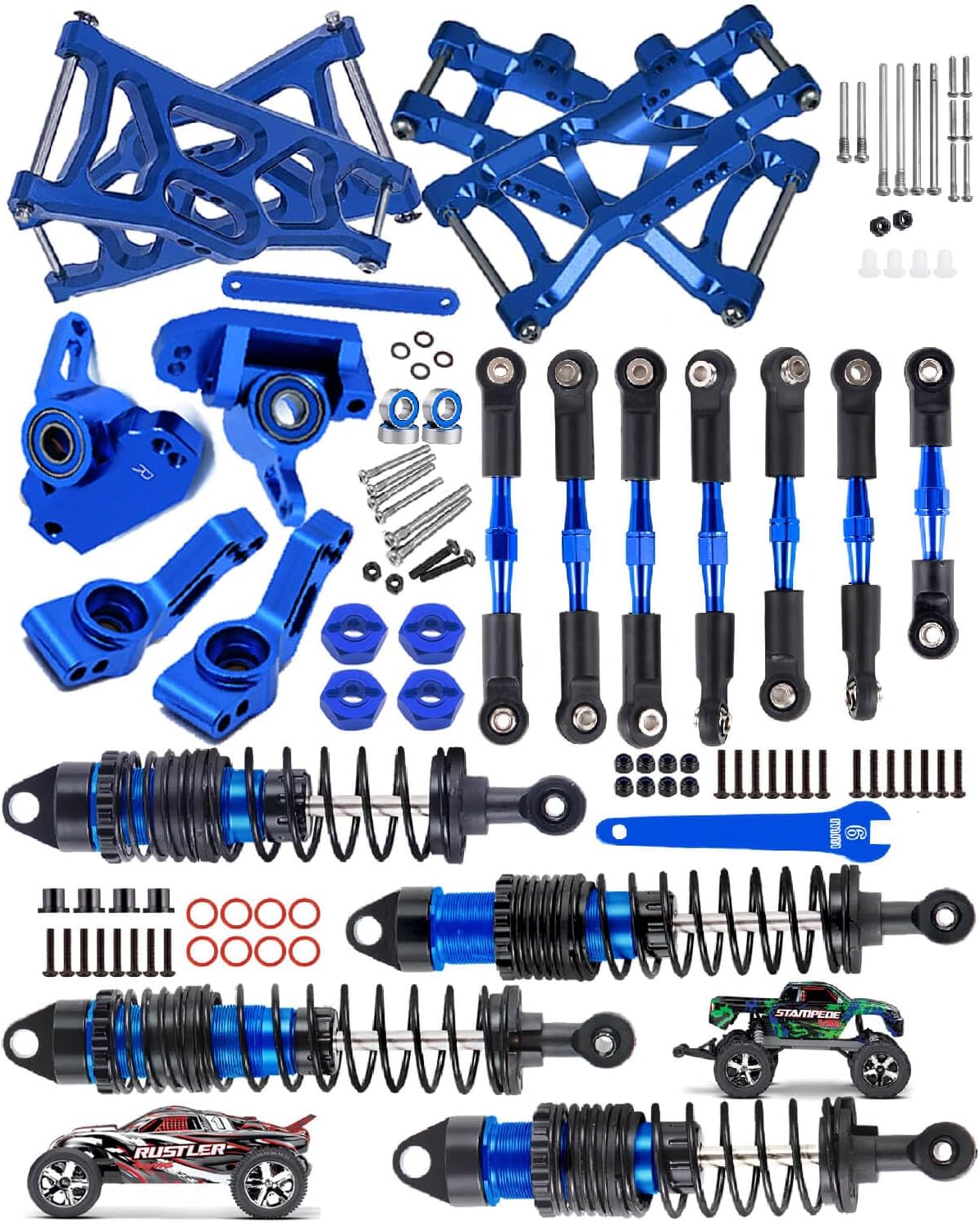 Amazon.com: hopsupRC Big Bore RC Shocks Upgrades Part for 1/10 Rustler ...