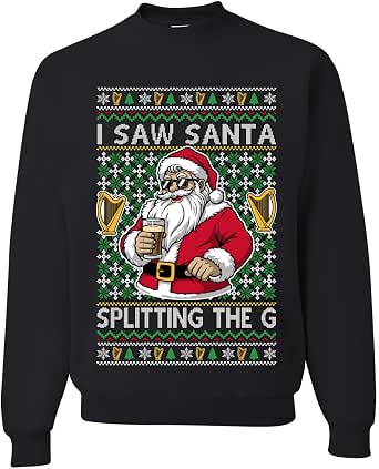 Amazon.com: Wild Bobby I Saw Santa Splitting The G Ugly Christmas ...
