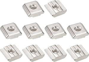 Amazon.com: uxcell T Nuts, 30pcs - Nickel Plated Carbon Steel T Slot Bolts, 3030 Series M5 ...