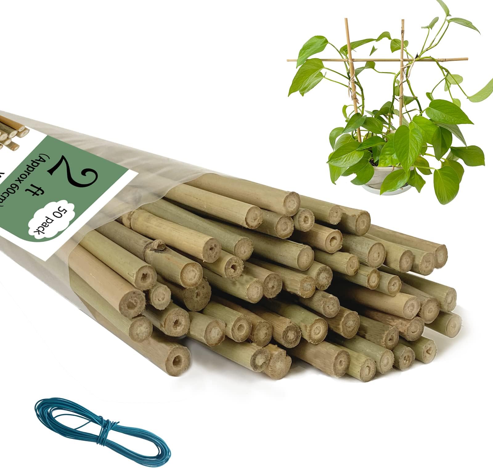 Amazon.com : Grow1 4’ Bamboo Garden Stakes, Plant Support, 500 Pack ...