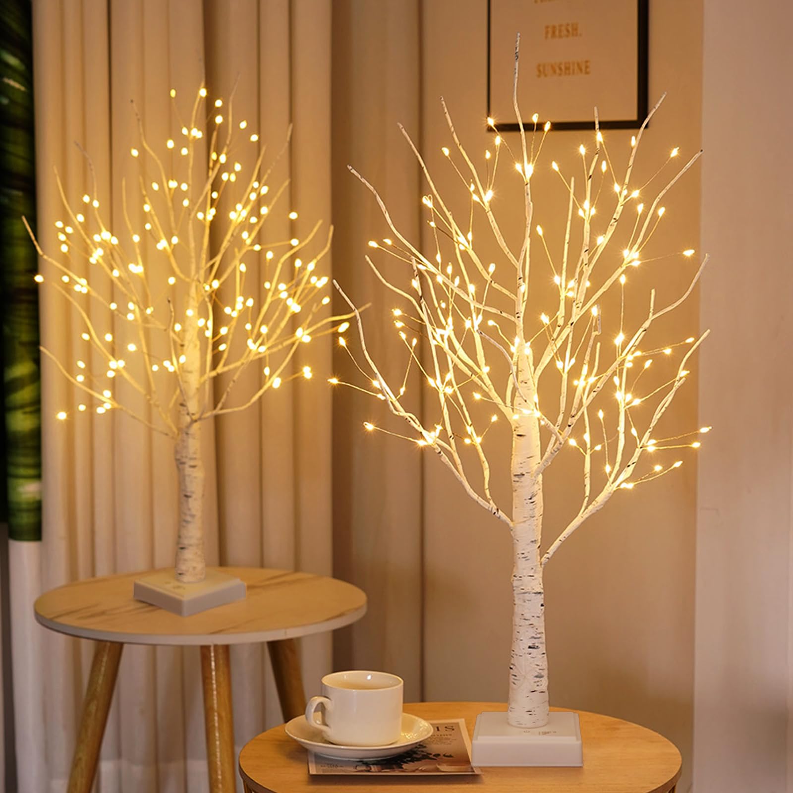 Amazon.com: AOLTNRC Lighted Trees for Indoor Decor with Timer, Small ...