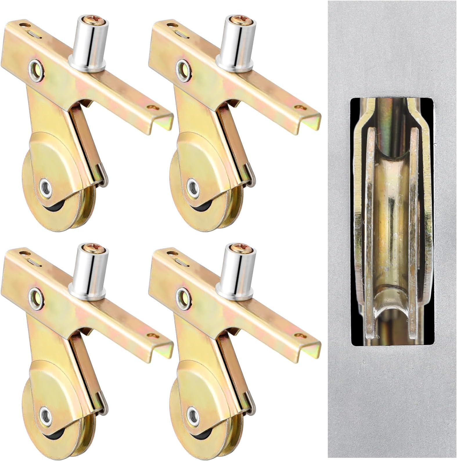 4-Pack Sliding Screen Door Rollers Replacements Hardware with Spring ...