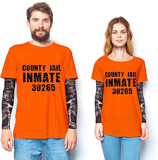 Amazon.com: Joy Bang Prisoner Costumes for Men Women Halloween Costume ...