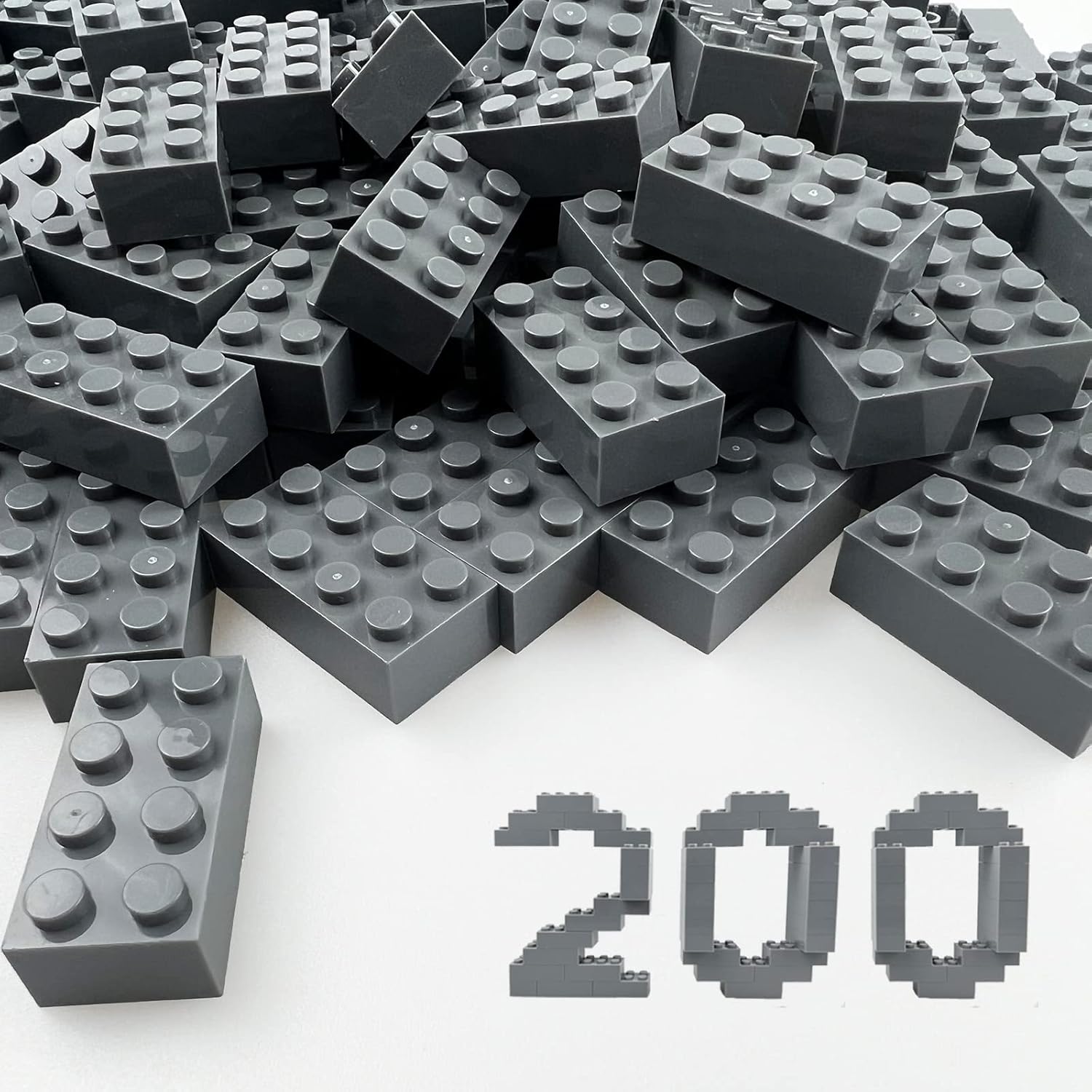 Amazon.com: HUIZDQ 200 Piece Classic Building Bricks, 2x4 Bulk Bricks ...