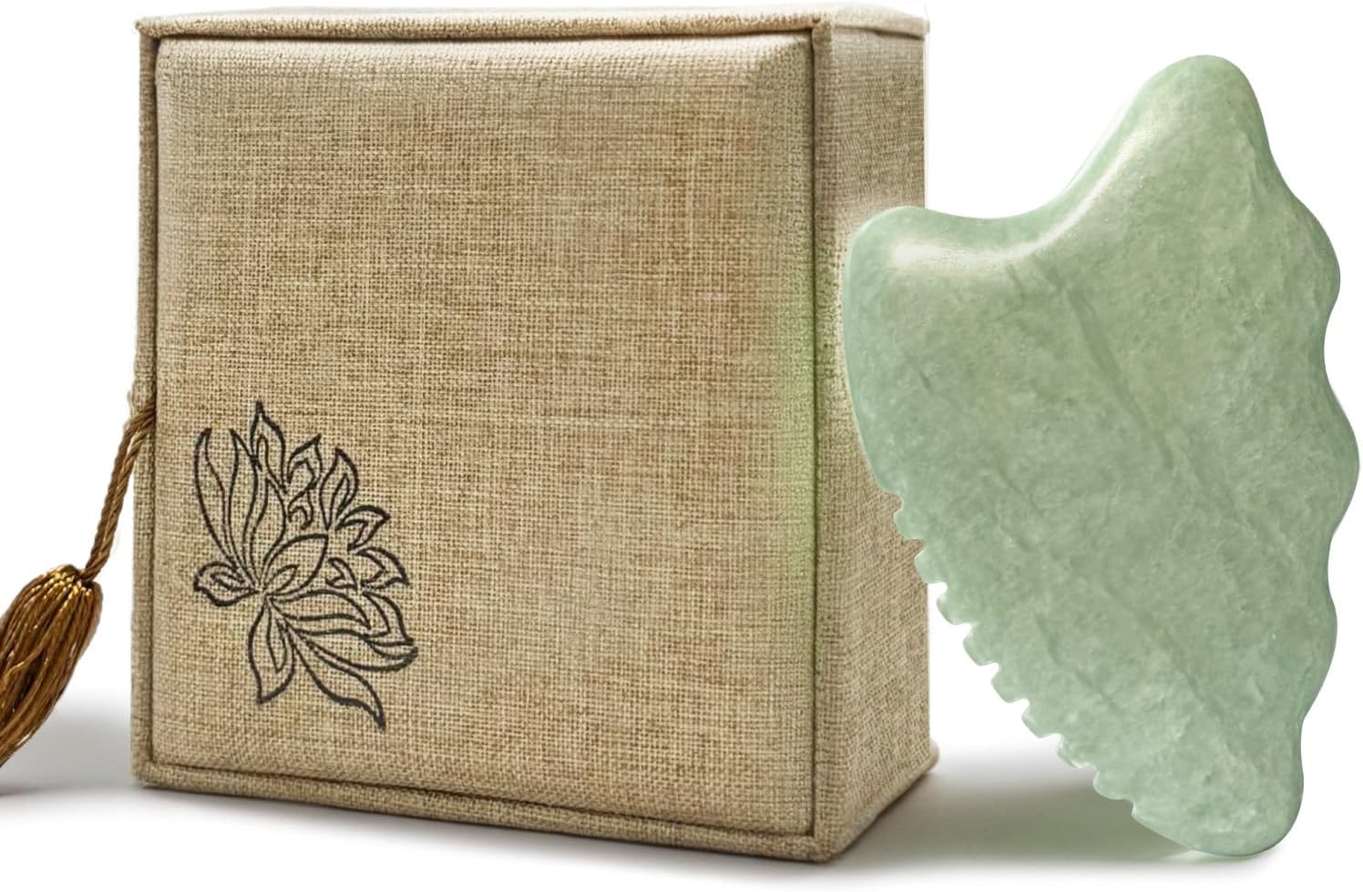 Amazon.com: Mount Lai Hand-Carved Natural Jade Massaging Gua Sha Scalp ...