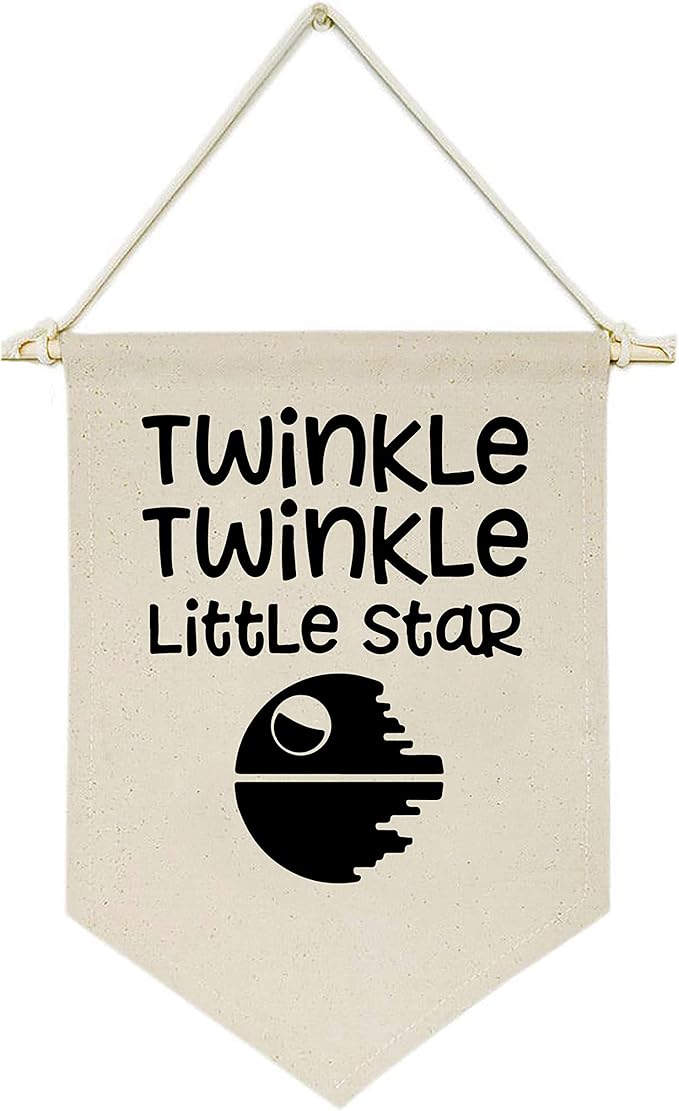 Amazon.com: Topthink Twinkle Twinkle Little Star - Canvas Hanging Flag ...