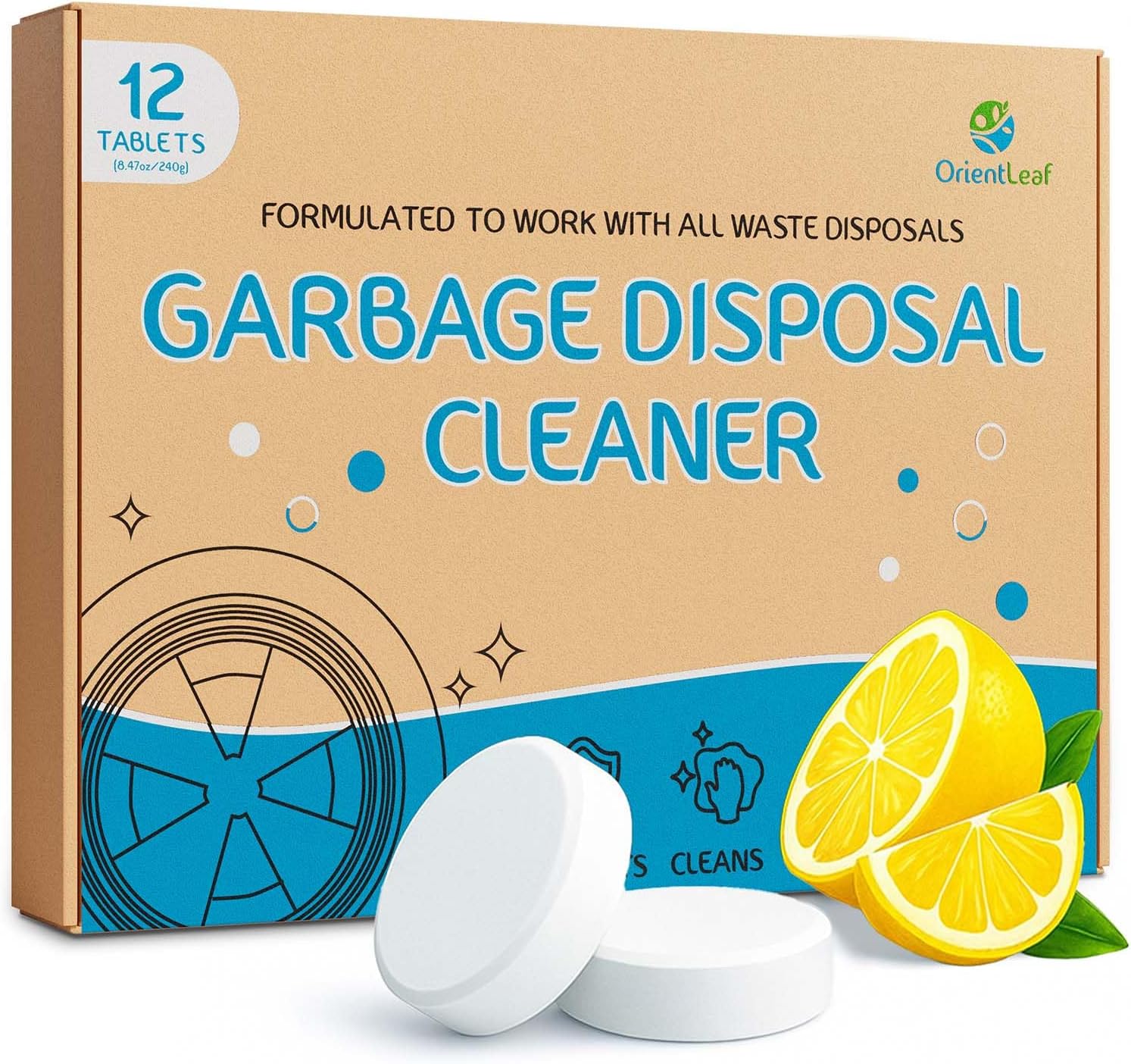 Amazon.com: ORIENTLEAF Garbage Disposal Cleaner Tablets 20g 1 Year ...