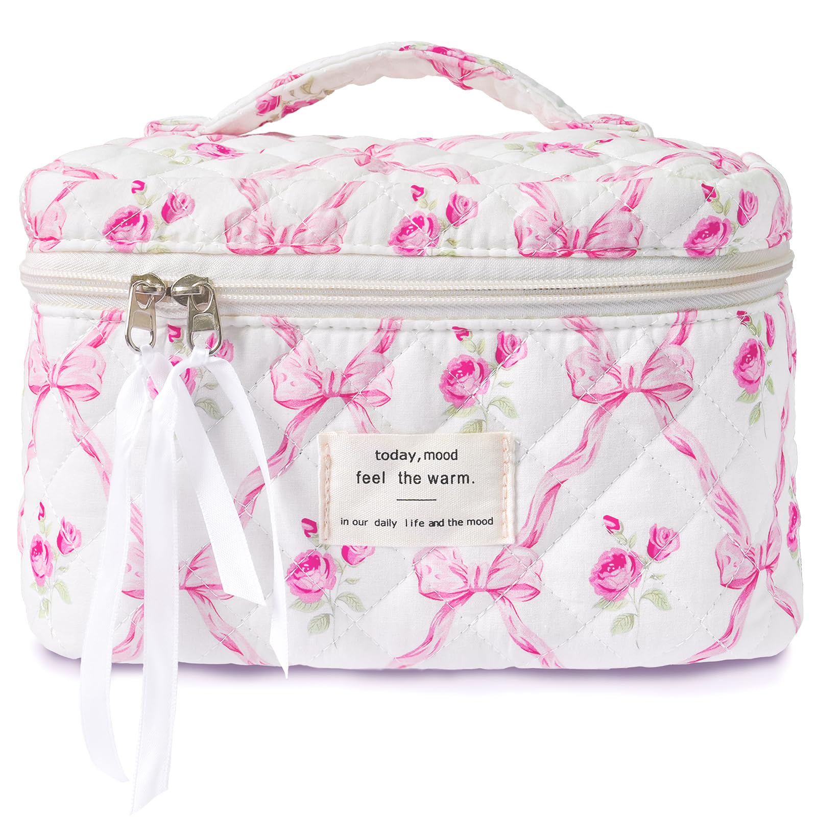 Amazon.com: Sminra Makeup Bag Large Travel Quilted Cosmetic Makeup Bag ...