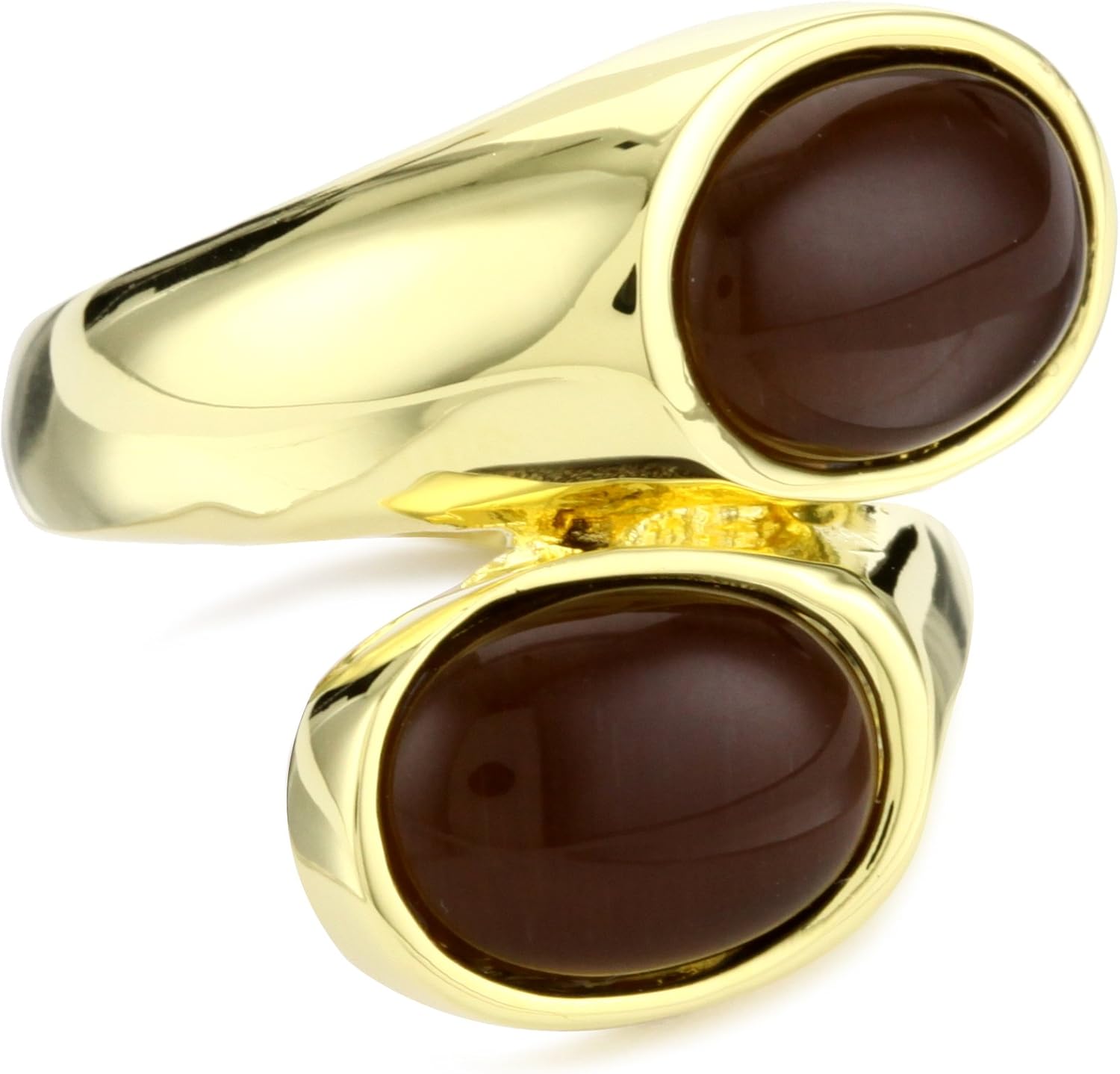 Amazon.com: Beyond Rings Brown Modern Wrap Around Ring with Internal ...