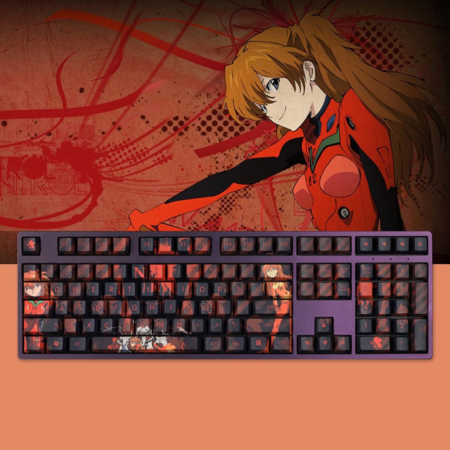 Amazon.com: Evangelion PBT Dyed Sublimation OEM Profile EVA Key Cap ...