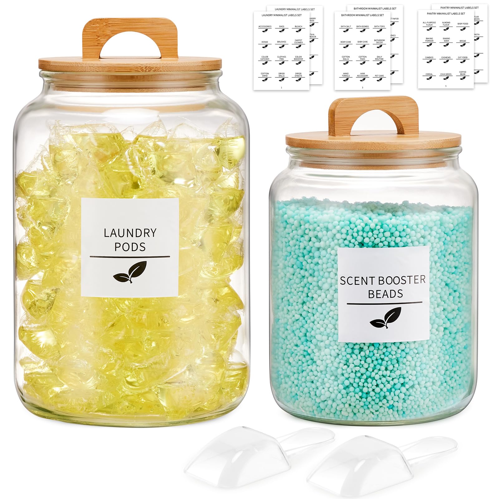 Snapklik.com : Jars For Laundry Room Set Of 2,HouseJoy 0.8Gallon+0 ...
