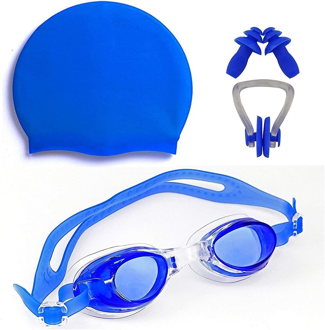 Buy BODY MAXX Swimming Goggles with Ear Plugs & Nose Clip Set Online at ...