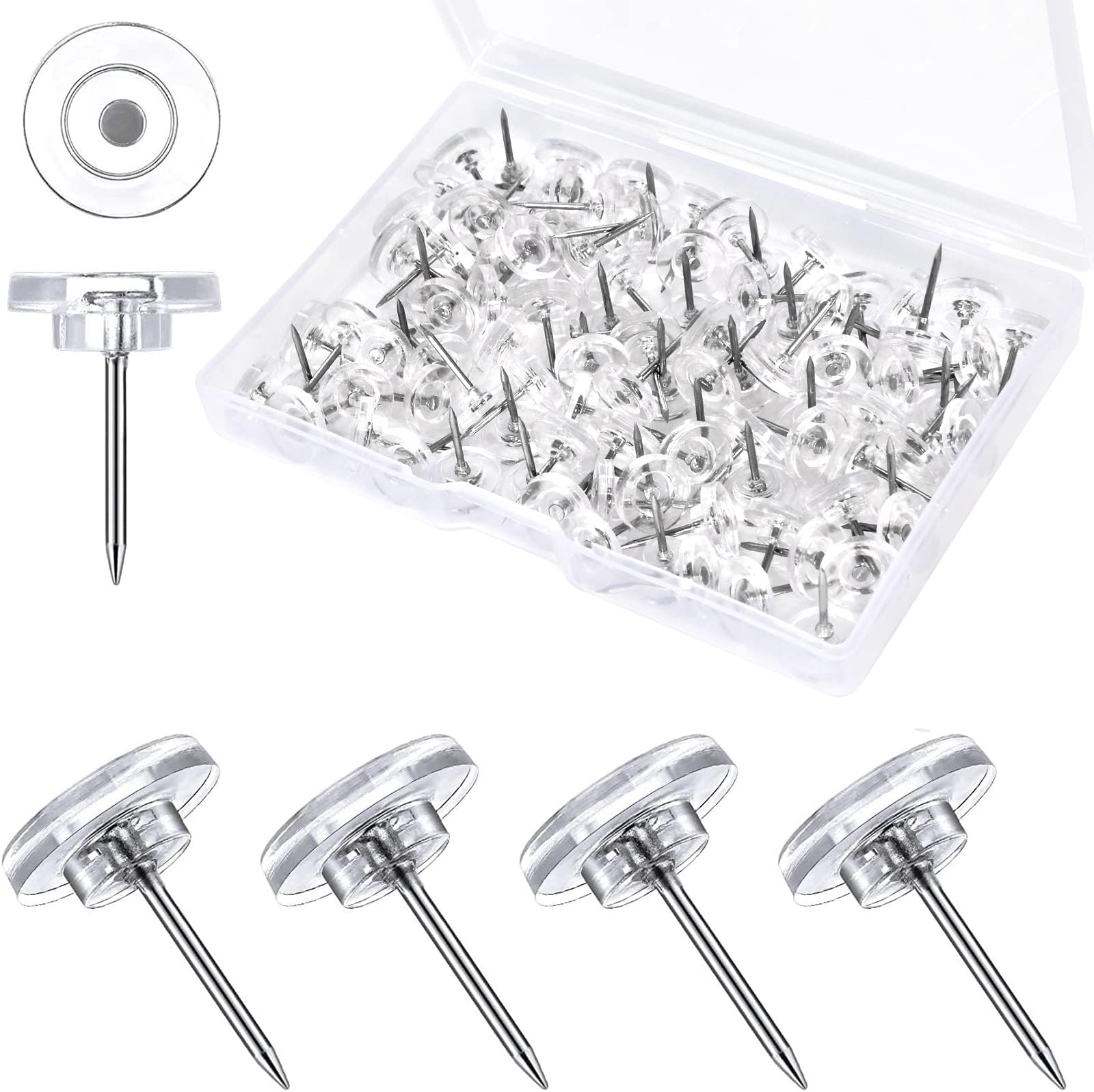 Push Drawing Pins for Pinboard, 150 Pcs Thumb Tacks Notice Board ...