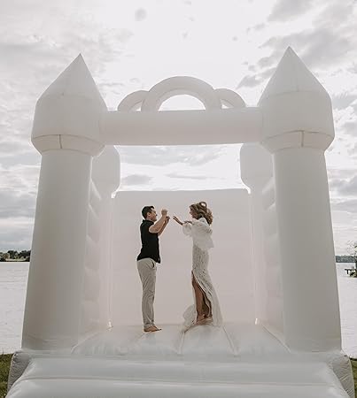 Amazon.com: White Inflatable Bounce House - 13 x 12 x 14.5 Foot - Big ...