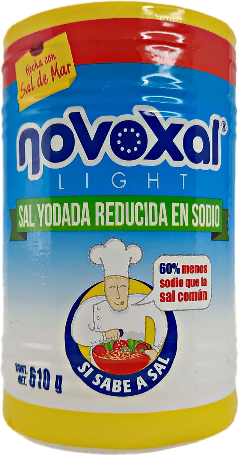 Sal Yodada Baja en Sodio (60% menos que la sal comun) Novoxal Light 610 ...