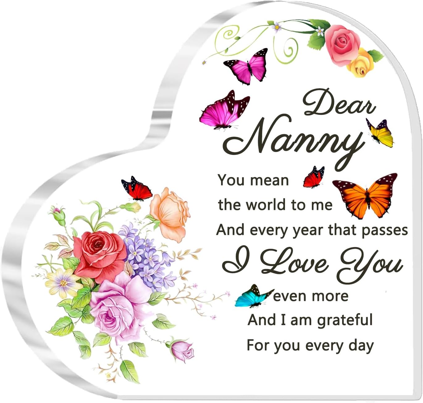 Amazon.com: Nzztont Plaque Gift for Nanny from Granddaughter Grandson ...