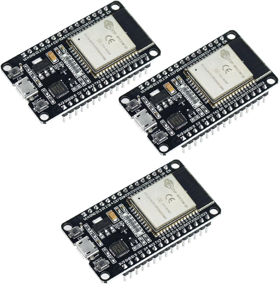 Amazon.com: Hosyond 3Pack ESP32 ESP-WROOM-32 Development Board WiFi ...