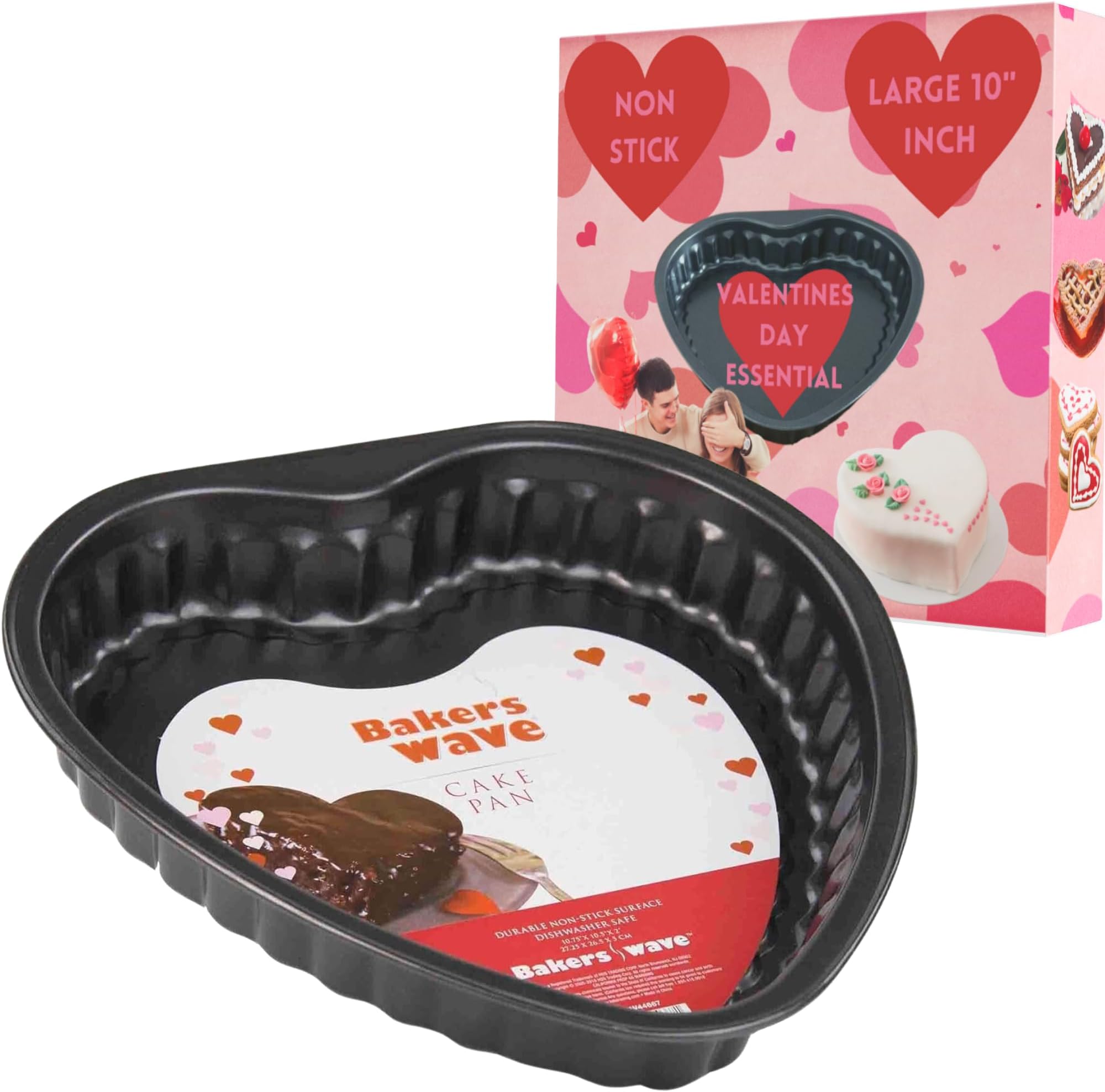 Amazon.com: Kamehame Heart Shaped Springform Pan, Large 9 Inches Heart ...