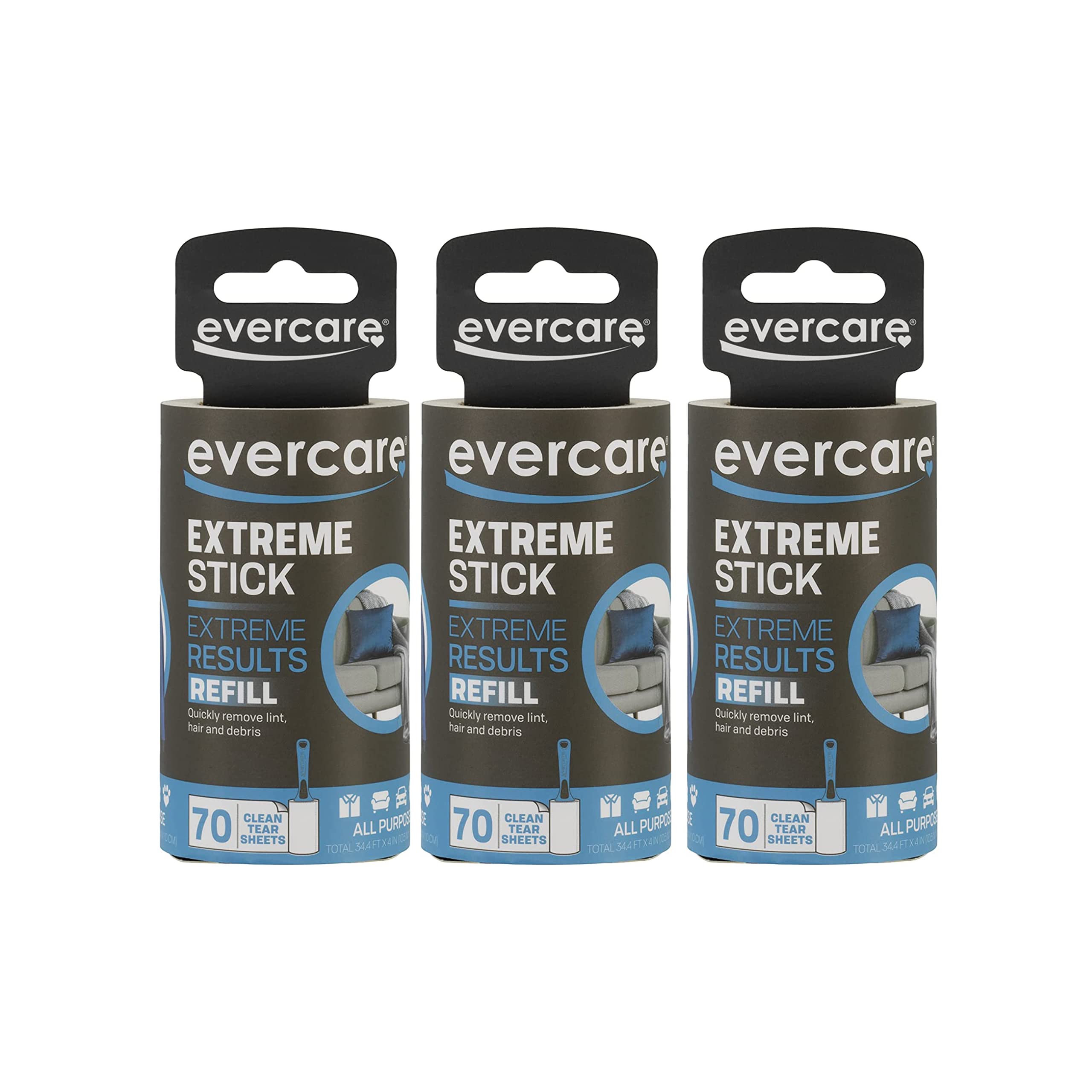 Amazon.com: Evercare EXTREME Stick Lint Roller Refill, 210 Sheets : Health & Household