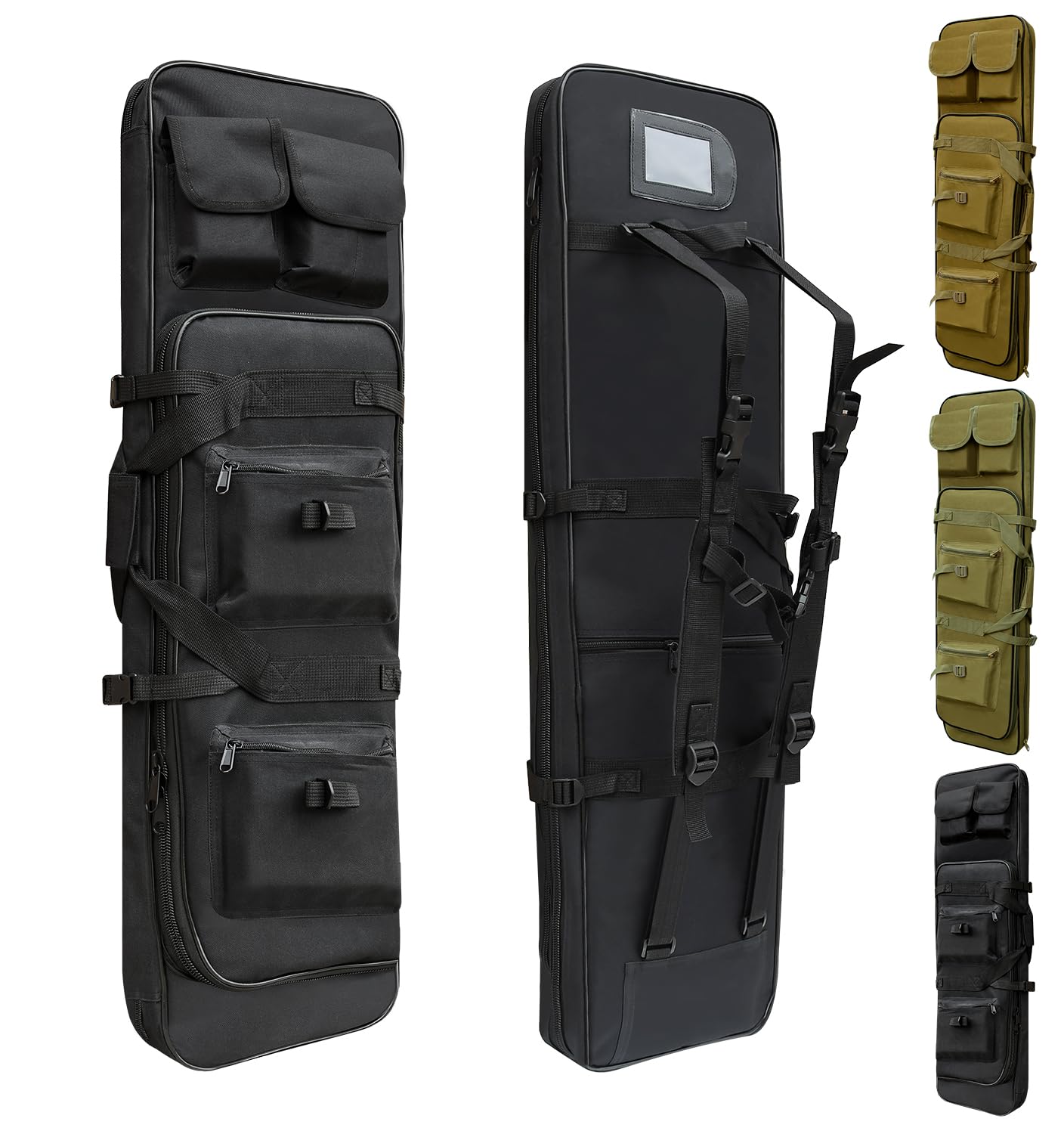 Snapklik.com : 32/37/46 Rifle Bag, Black/Khaki/Green Tactical Long ...