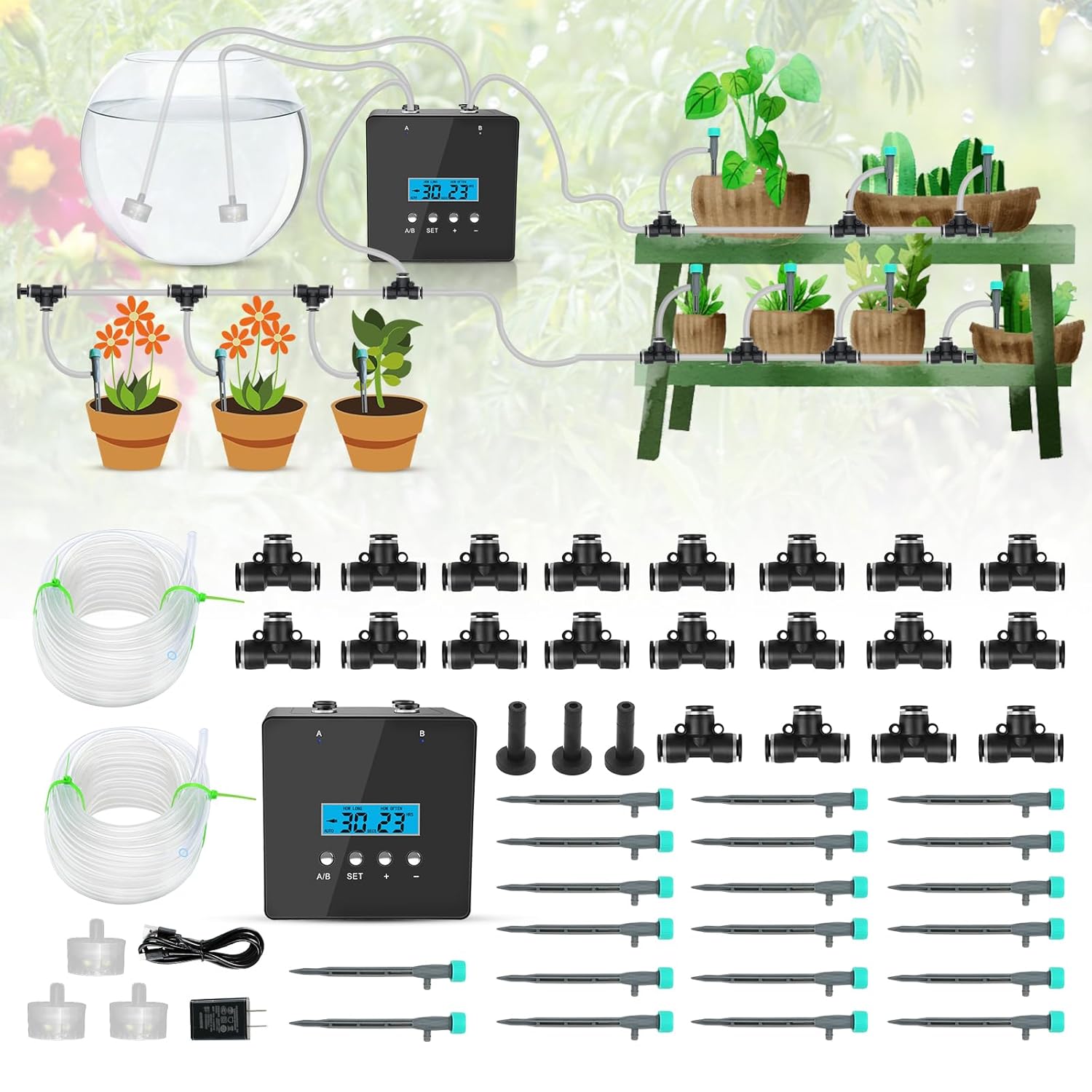 Amazon.com : RUNWUSHENG Automatic Plant Waterer Indoor, Indoor Plant ...