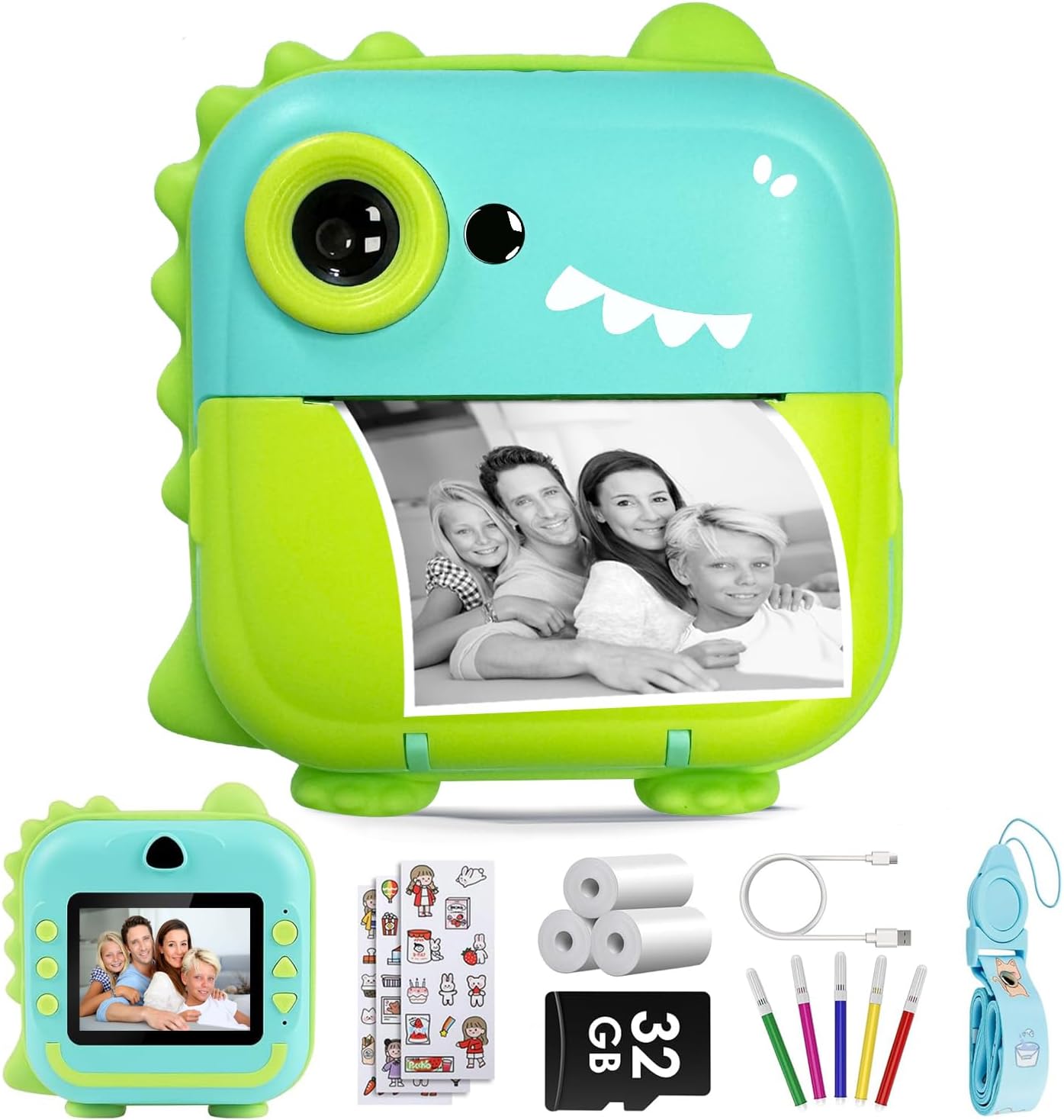 Amazon.com: Instant Print Camera for Kids, Kids Camera Toys for Girls ...