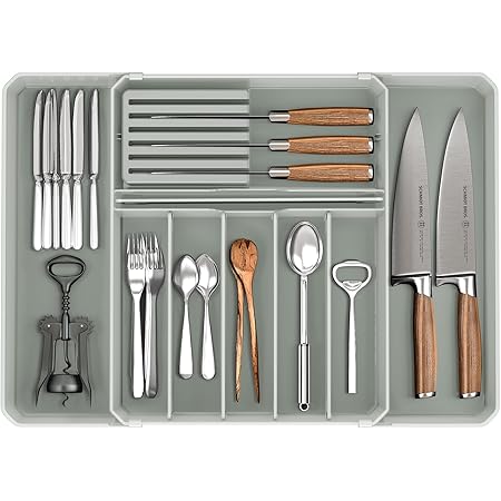 Amazon.com - Expandable Cutlery Drawer Organizer, Flatware Drawer Tray ...