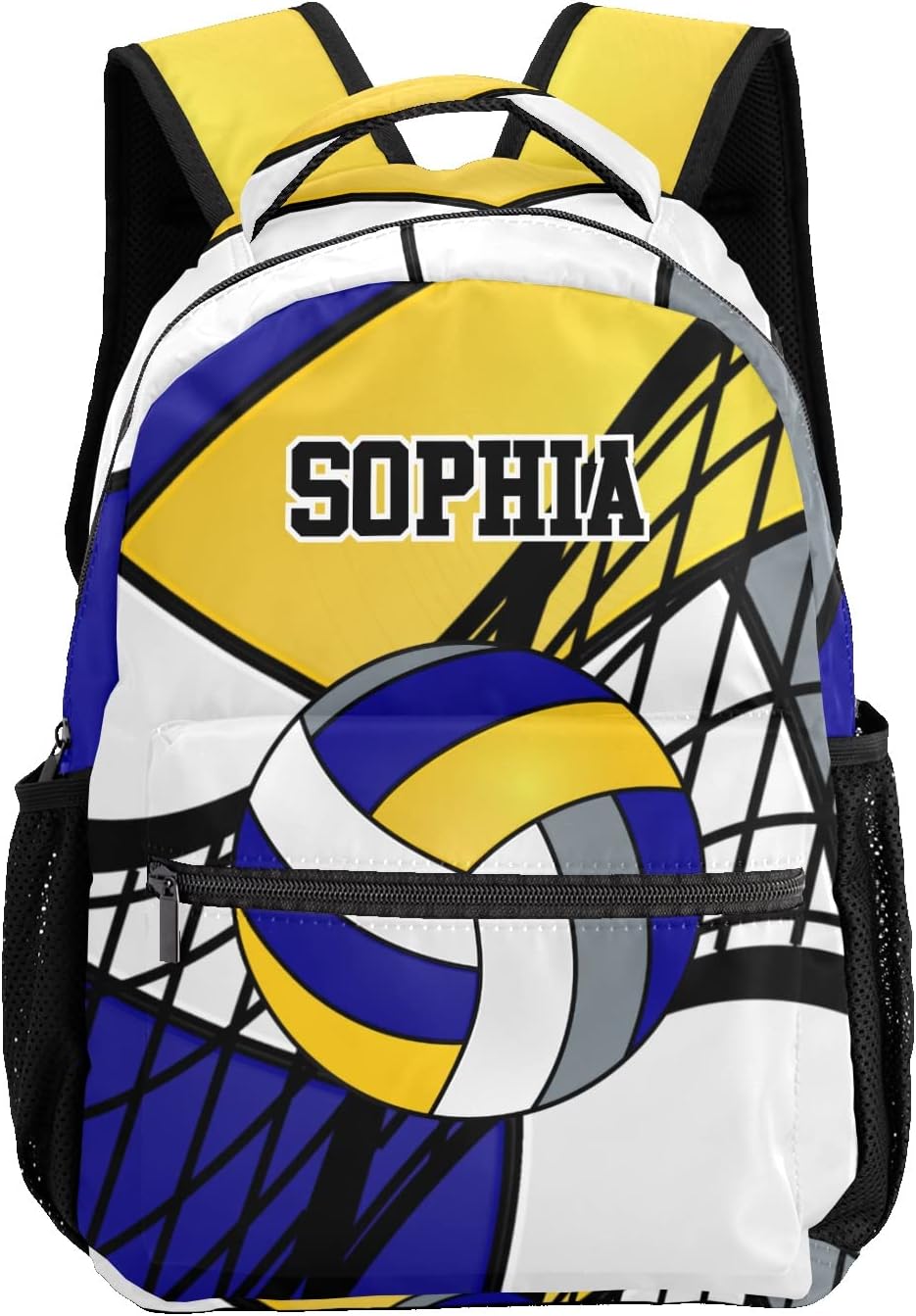 Amazon.com | SunFancyCustom Custom Volleyball Blue Yellow White ...