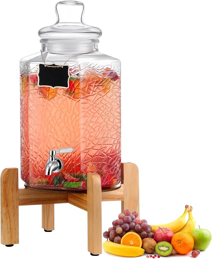 Amazon.com | Umigy 2.5 Gallon Glass Liquor Decanter Drink Dispenser for ...