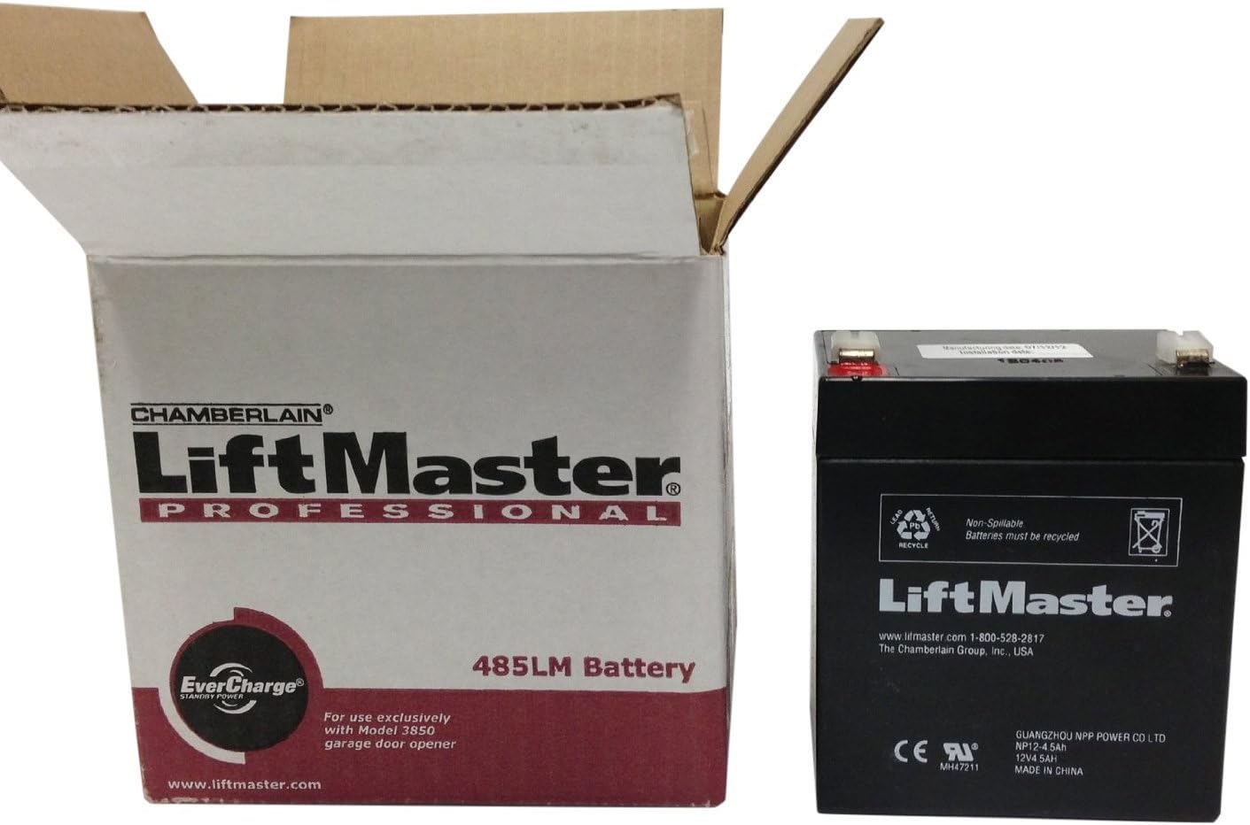 Amazon.com: LiftMaster New 485LM Battery Backup for Garage Door Openers ...