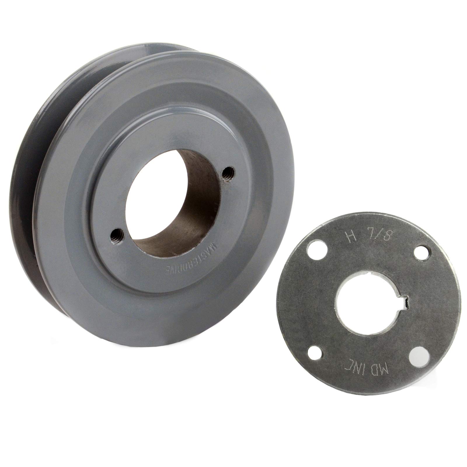 5/8 Inch Bore QWORK BK401 V-Belt Pulley 1 Bore, Cast Iron Single Groove ...