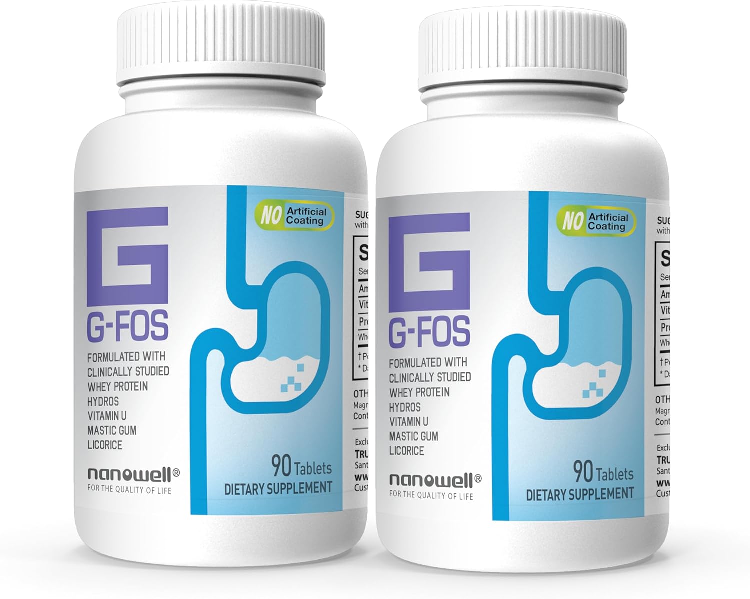 Amazon.com: NANOWELL G-FOS Digestive Health Supplement, Vitamin U - 90 ...