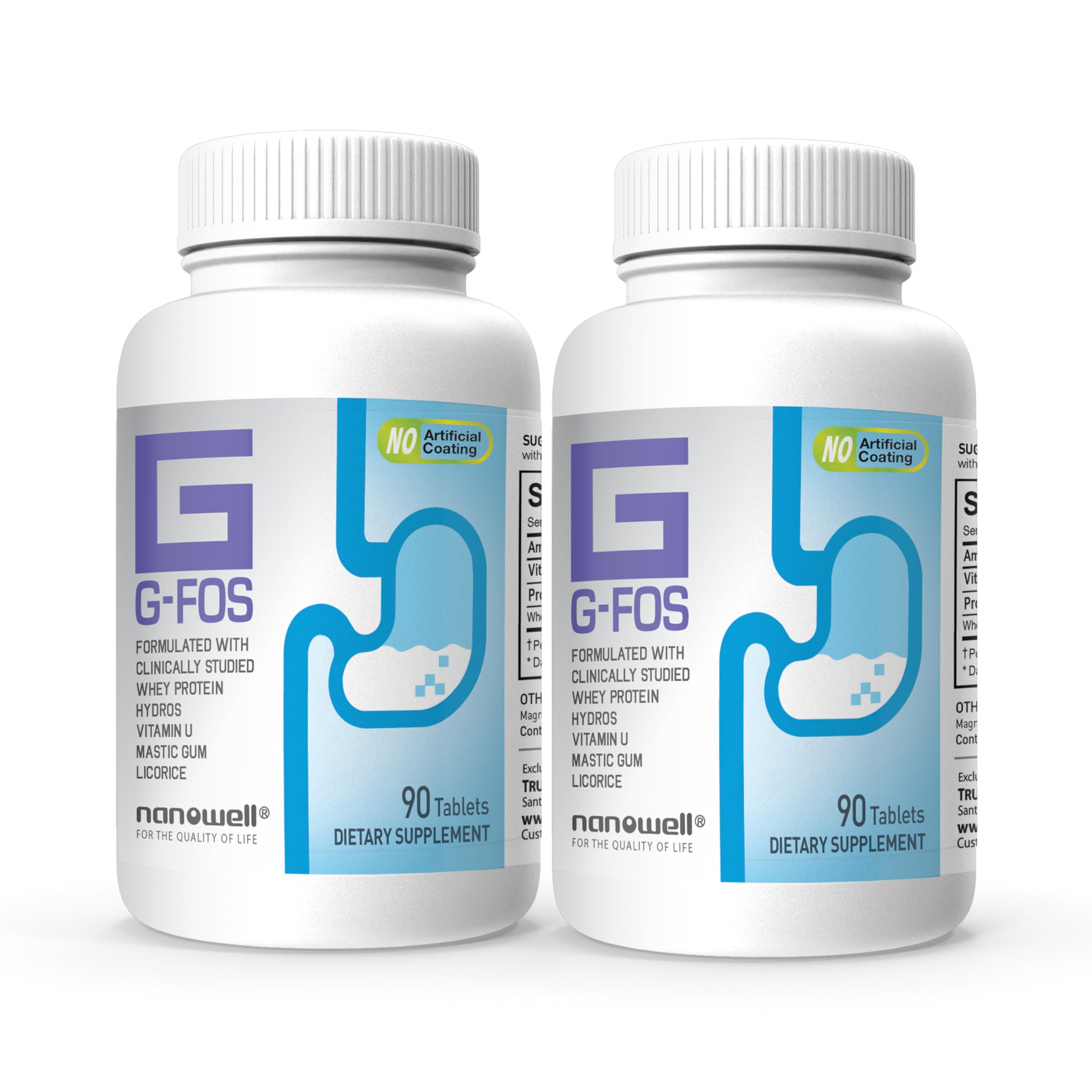 Amazon.com: NANOWELL G-FOS Digestive Health Supplement, Vitamin U - 90 ...